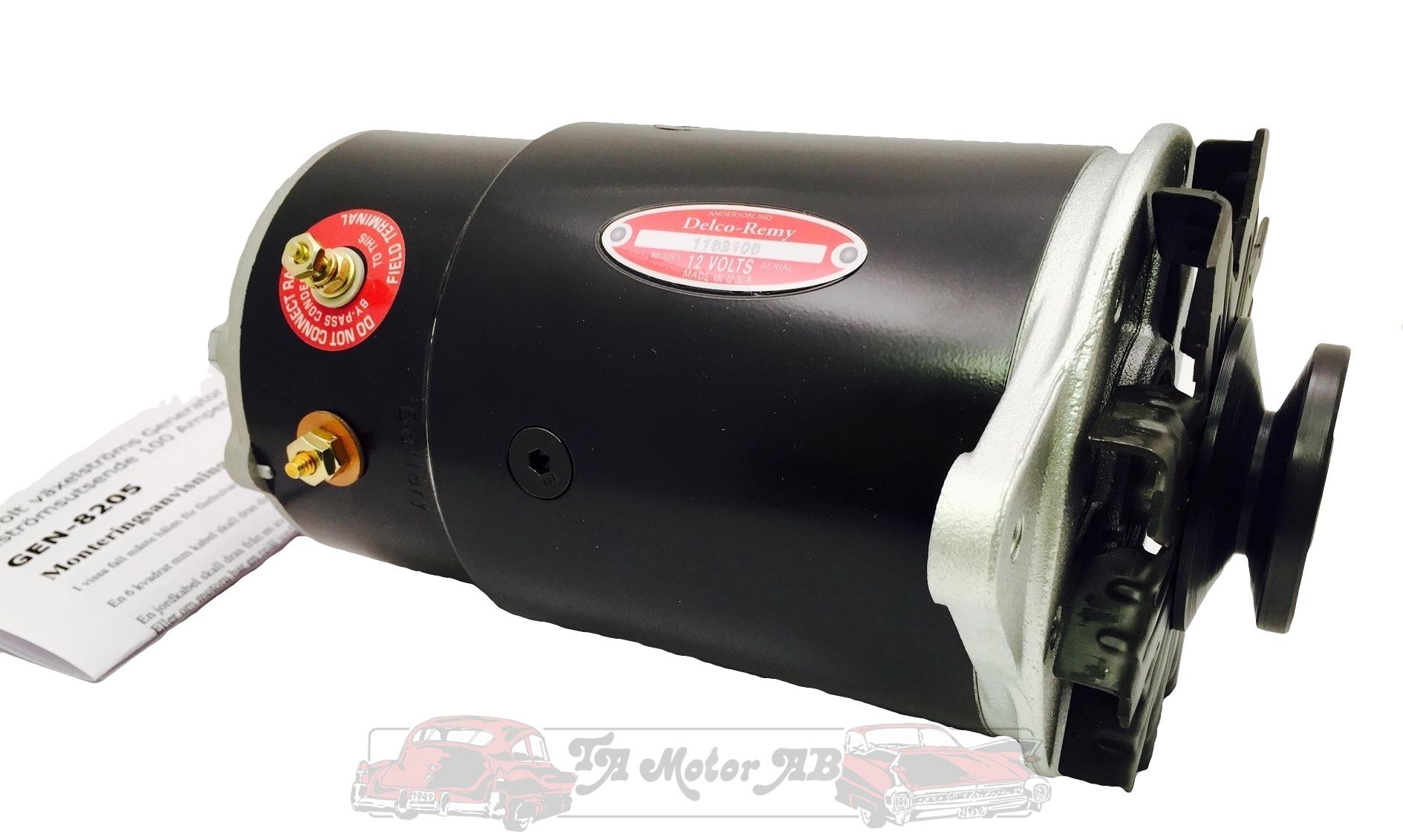 Växelströms Generator 100 Amp. Med likströmsutsende. - TA Motor